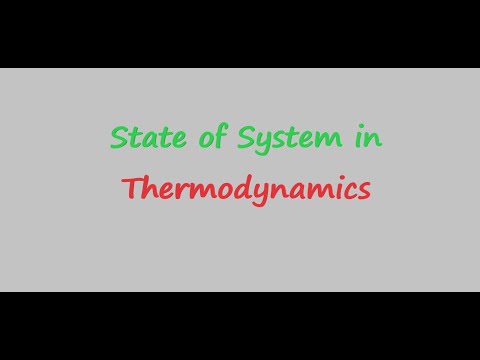State of system in thermodynamics | what is state of system | thermodynamics state of system | AD