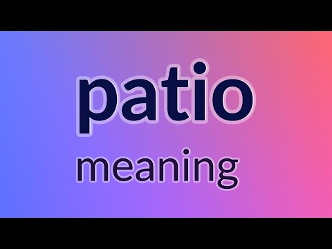 Patio - 19 English Vocabulary Flashcards