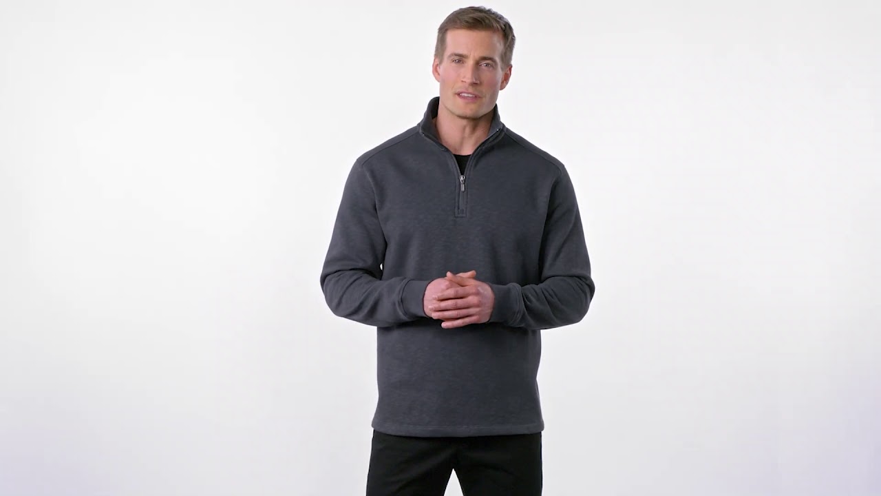 Custom Logo F295 Port Authority® Slub Fleece 1/4-Zip Pullover