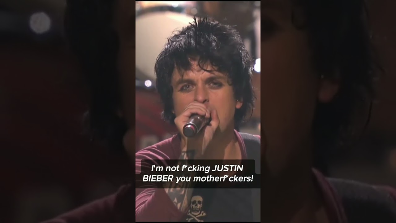 Green Day's Billie Joe's Stage Meltdown. Smashes Guitar