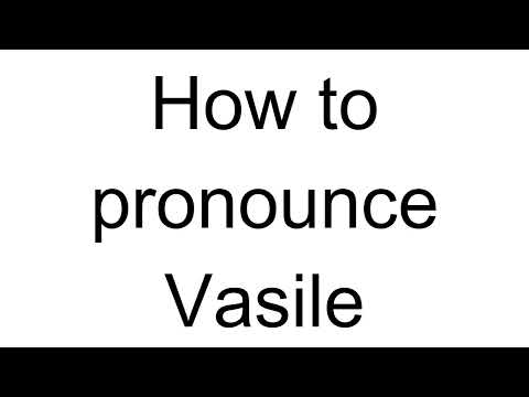 How to Pronounce Vasile (Romanian)