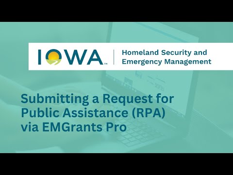 How to Submit a Request for Public Assistance within EMGrants Pro - 2023