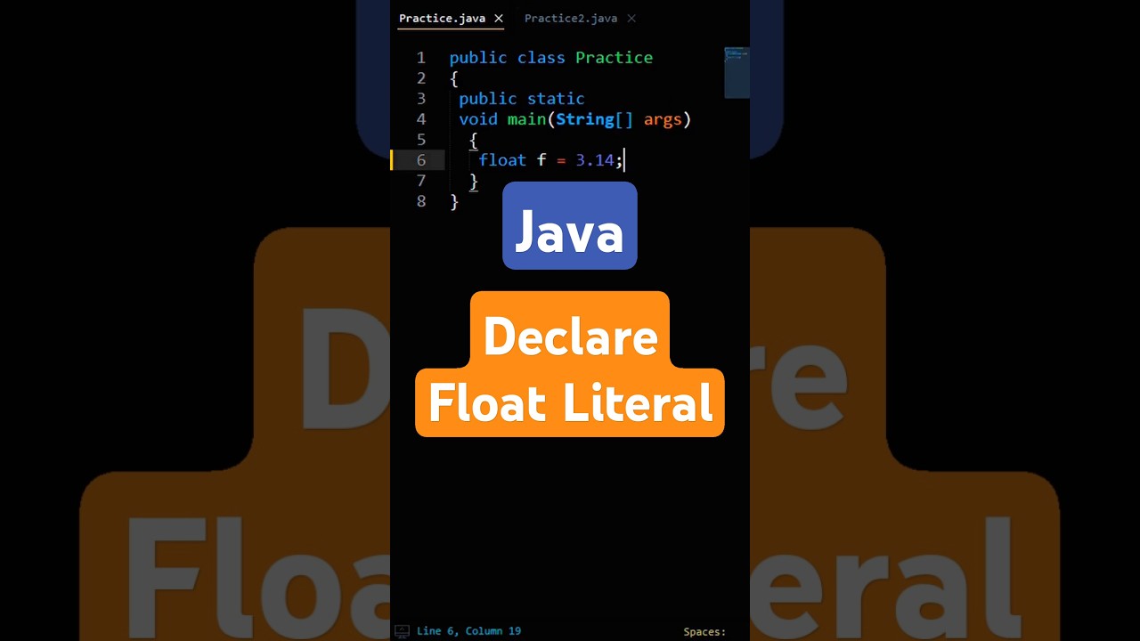 How To Declare Float Literals In Java #shorts