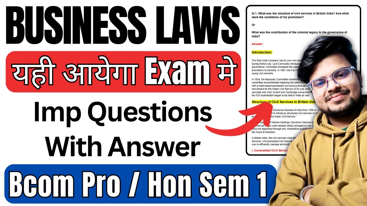 Essential Business Law Questions for BCom Students: A Comprehensive ...