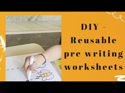 Reusable pre writing worksheets for preschoolers l pattern tracing l diy activities l kids activity