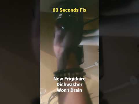 New Frigidaire Dishwasher Won’t Drain. 60 Second Fix