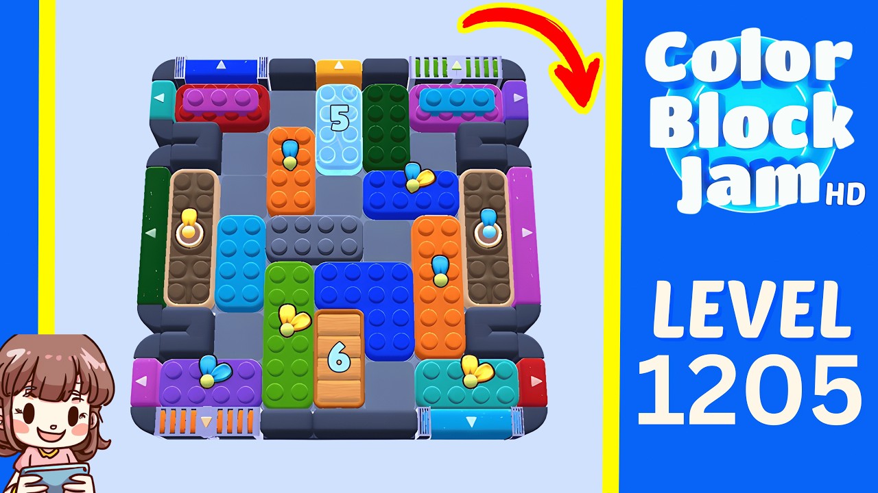 Color Block Jam Level 1205 Solution Walkthrough