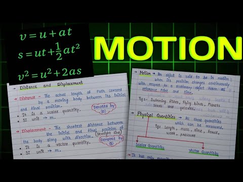 Class 9 Science (Physics) Chapter 1|| Motion Notes || 2025-26 || Complete Chapter || Excellent work