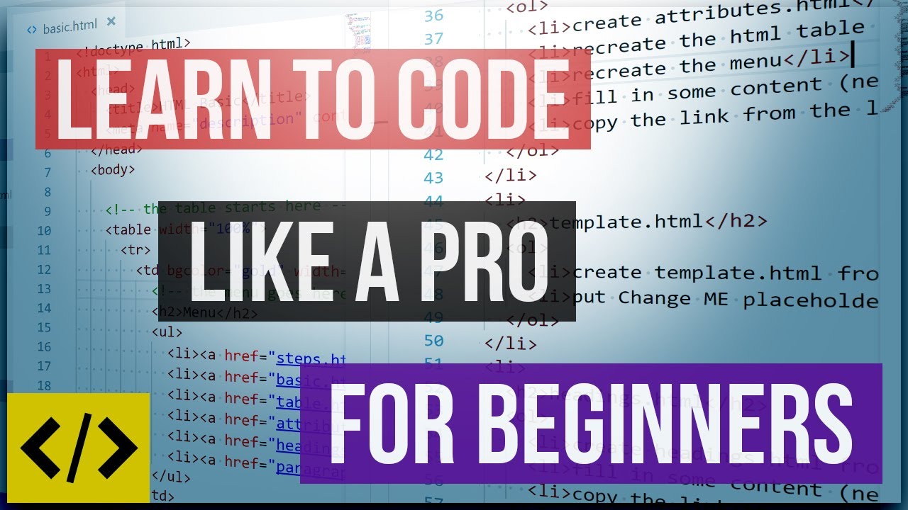 code like a pro for beginners
