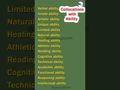 English Collocations with Ability #shorts #englishspeaking