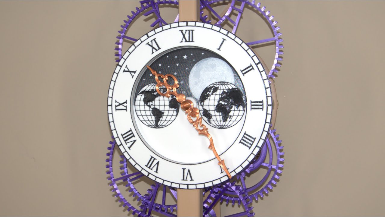 3D Printed Moon Phase Clock