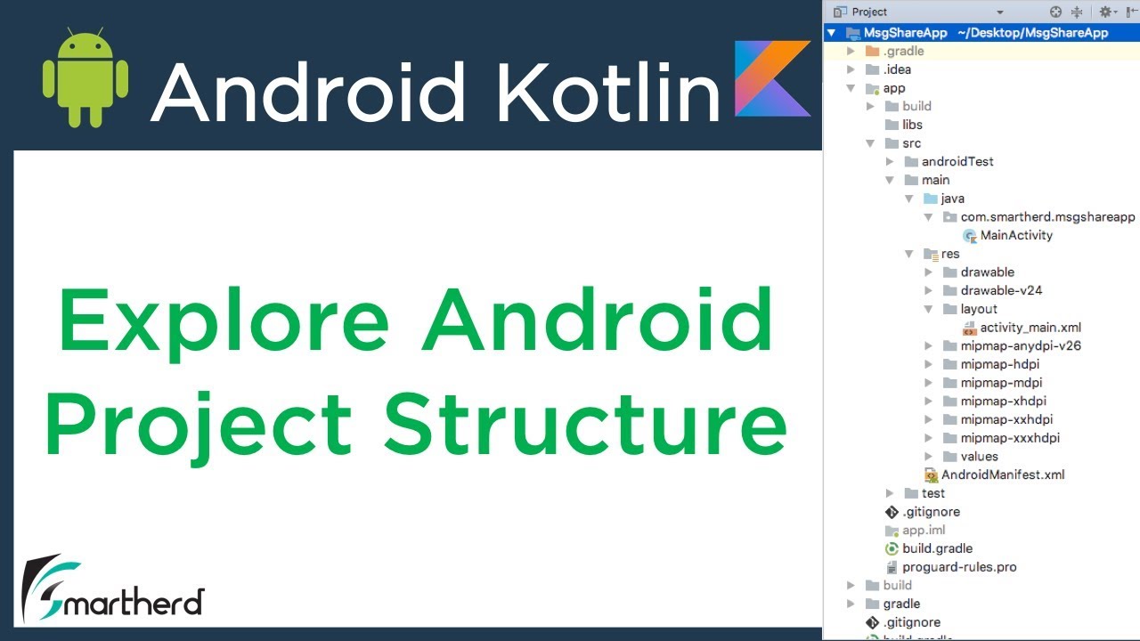 Kotlin Android Tutorial for Beginners: Explore Android Project Structure and Directories #1.5