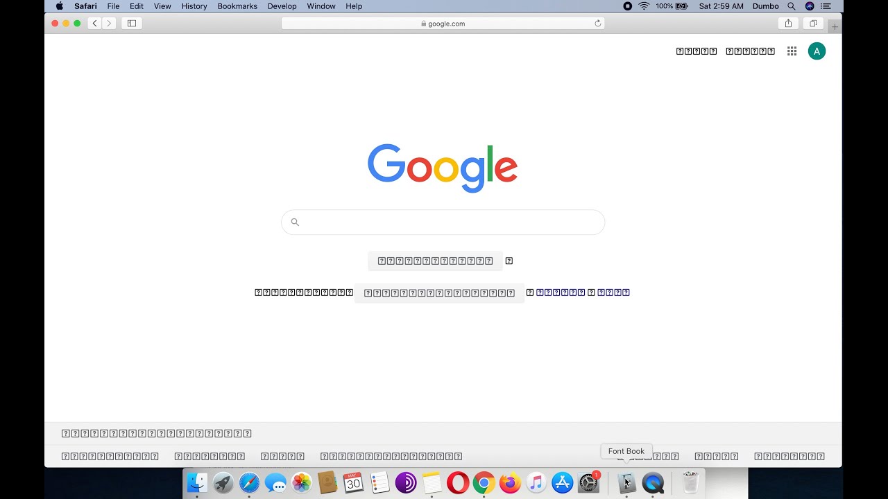 Boxed with Question Mark Instead of Text on Safari (Fixed)