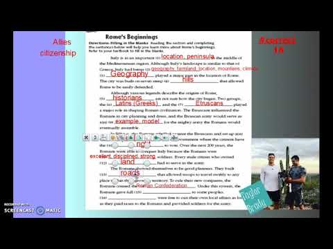 Rome's Beginning's worksheet