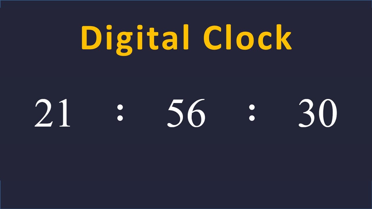 Digital Clock ⏰ using html css & Javascript