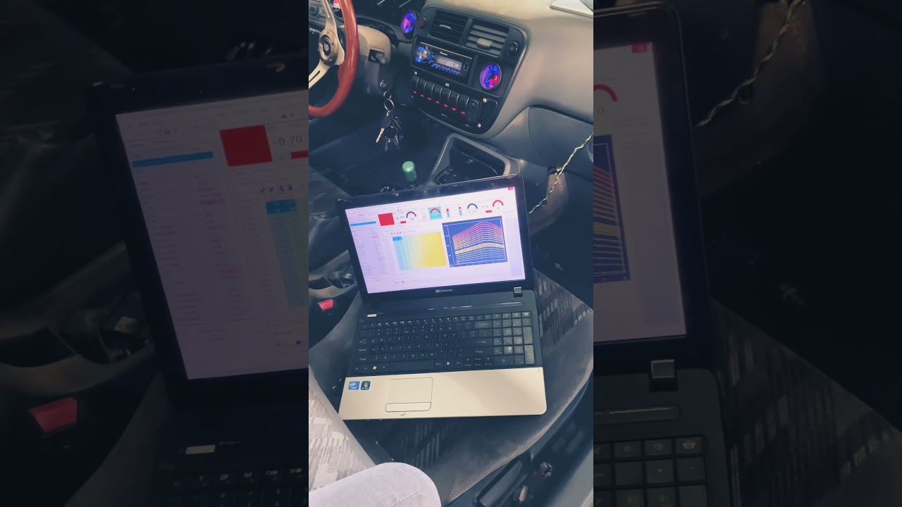 Snake emu and HTS setup and working on the civic #tuning #turbocars #civicturbo