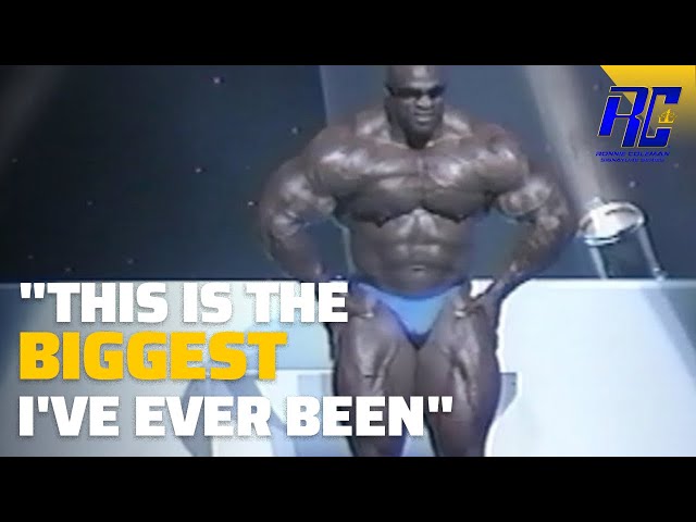 What was Ronnie Coleman's weight in his prime?