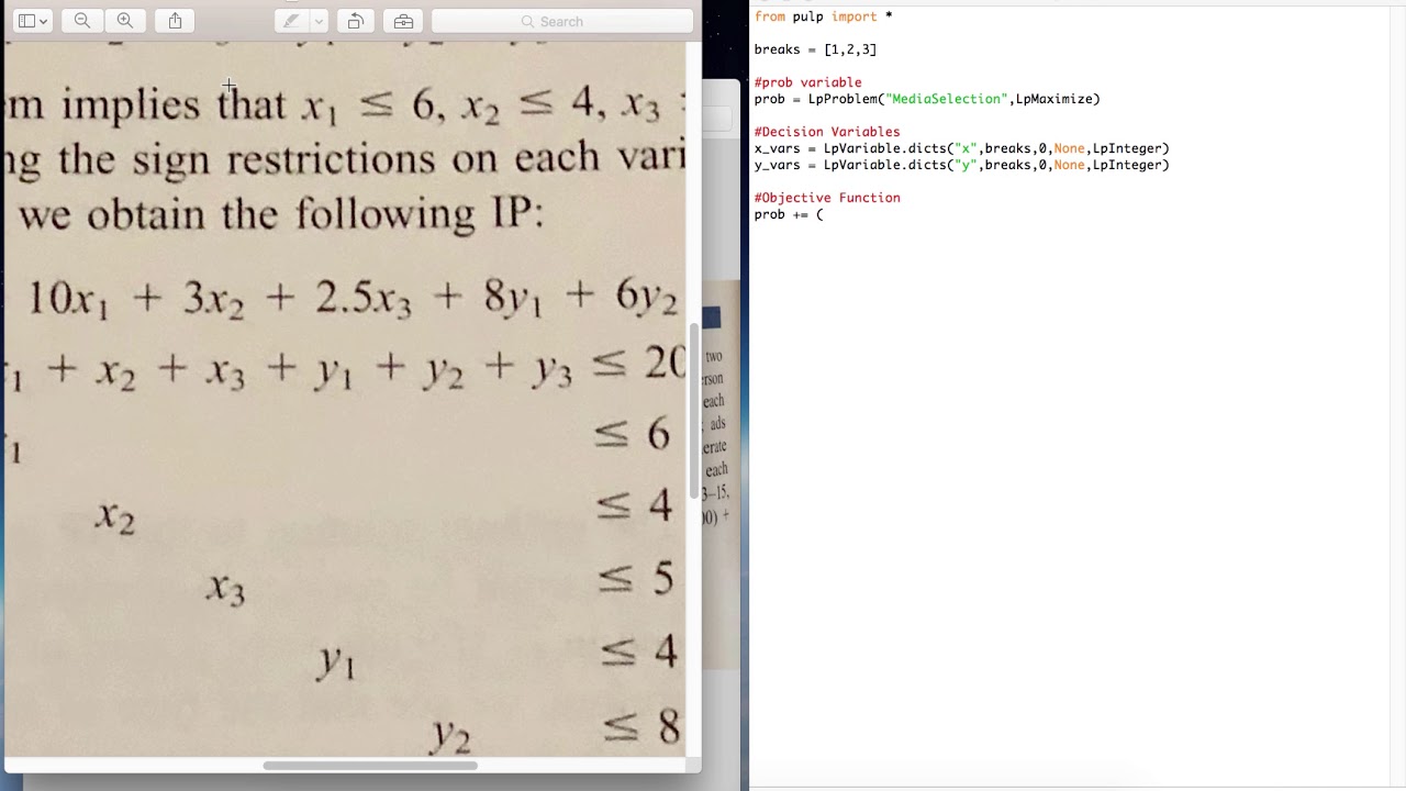 Piecewise Linear Function IP in Python