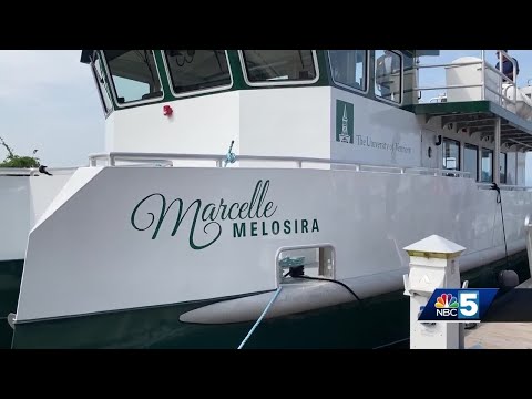 UVM's new research vessel christened the 'Marcelle Melosira' with Leahy family