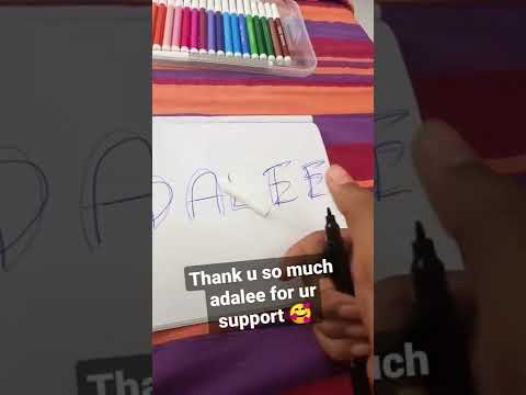 Writing the name Adalee ✨✨ #shorts #vksquad #art #vk