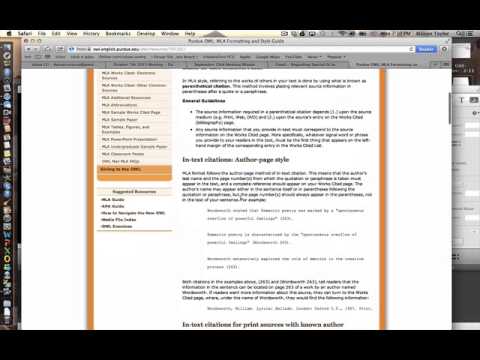 Using the OWL Purdue Website