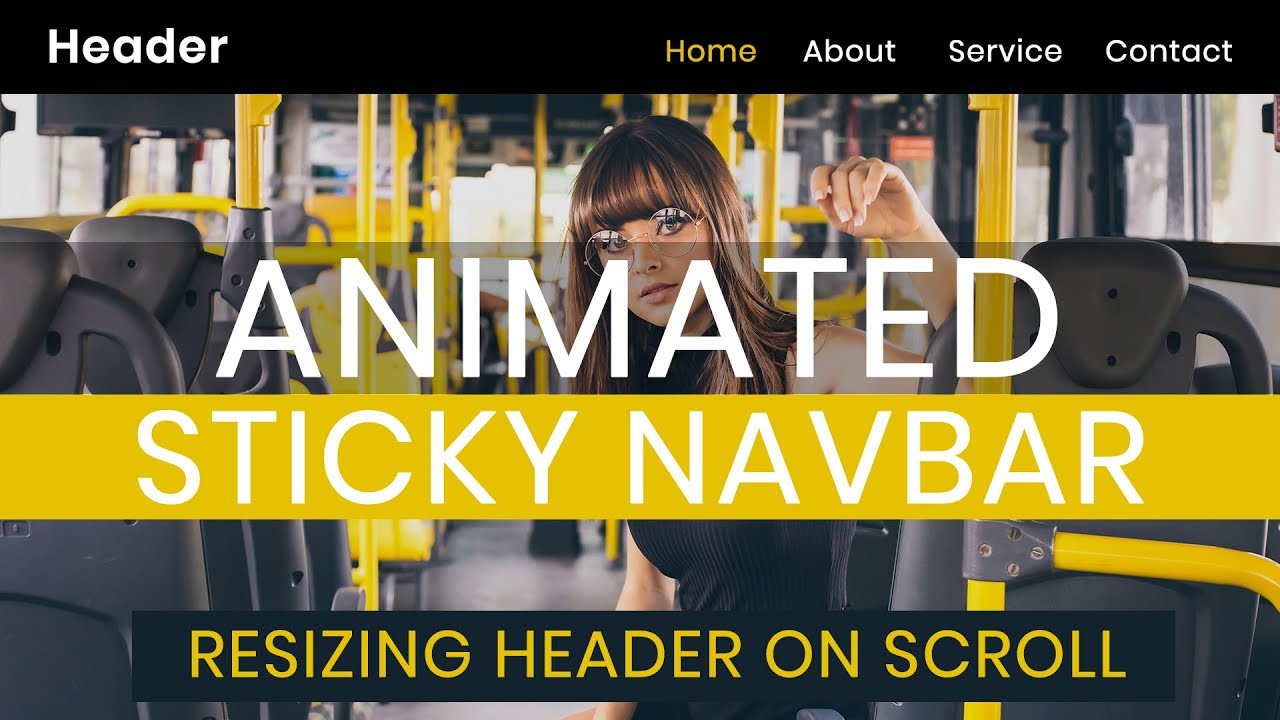 Animated Sticky Navbar | Resizing Header on Scroll | Sticky Header On Scroll | Code4education 2021