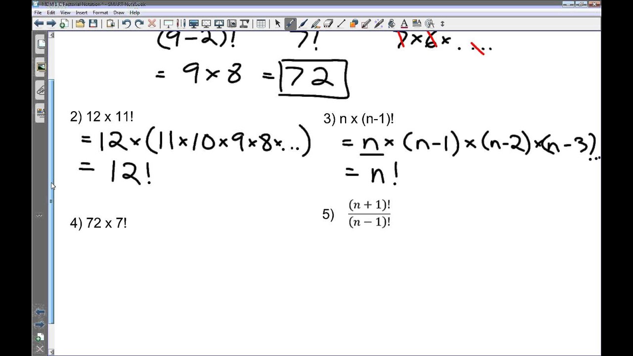 MDM4U 10-11 D Factorial Notation
