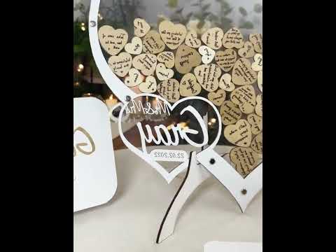 Wedding Guest Book Alternative, Personalized Guest Book for Wedding, Rustic Wedding Decor