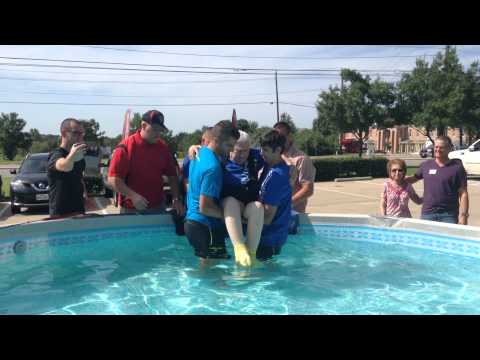 Jim is 90 years old and got baptized today.
