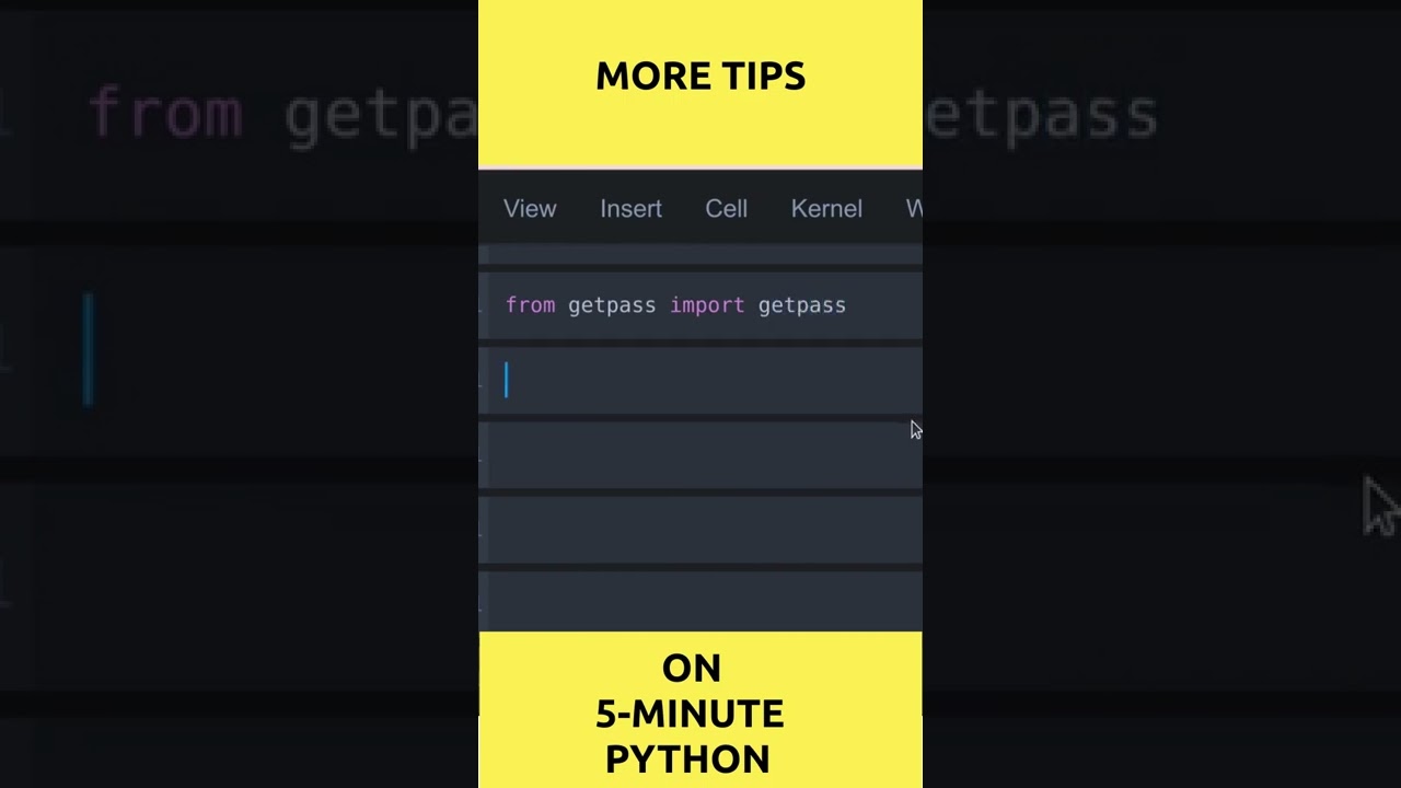 How to Get a Hidden Password Input PYTHON ?!