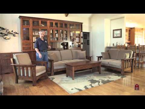 Barn Furniture - Stickley Styled Mission Library Den Custom made or in Stock. Made in USA