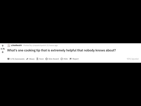 Extremely helpful cooking tips you may not know, by Reddit