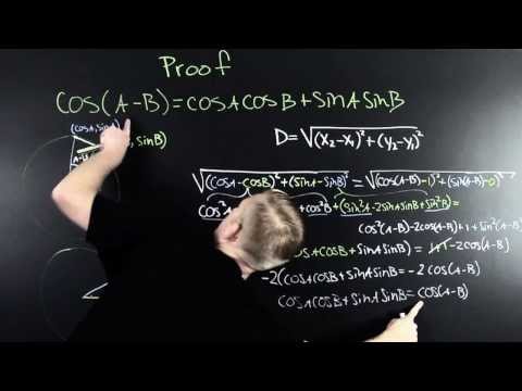 Proof cos(A-B)=cosAcosB+sinAsinB Video Lecture - Class 12