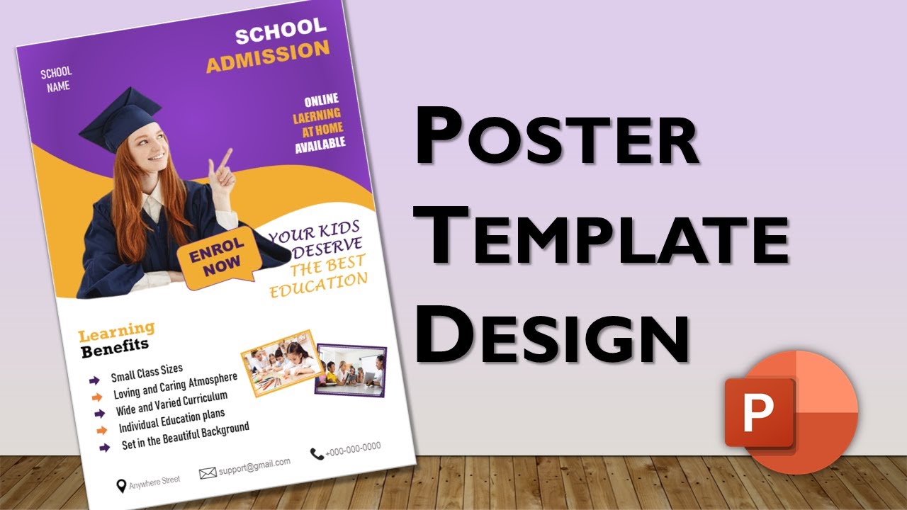 How to Create School Admission Poster | PowerPoint Template Design