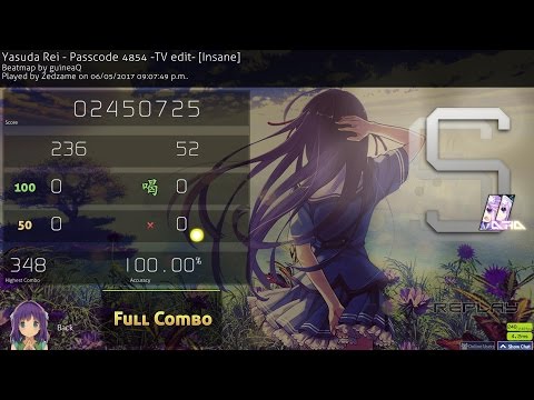 Steam Community :: Video :: Yasuda Rei - Passcode 4854 -TV edit- [Insane] HD,DT SS FC 188pp