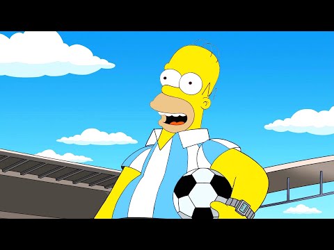 Homero es Reclutado para Jugar el Mundial con Argentina LOS SIMPSON CAPITULOS COMPLETOS