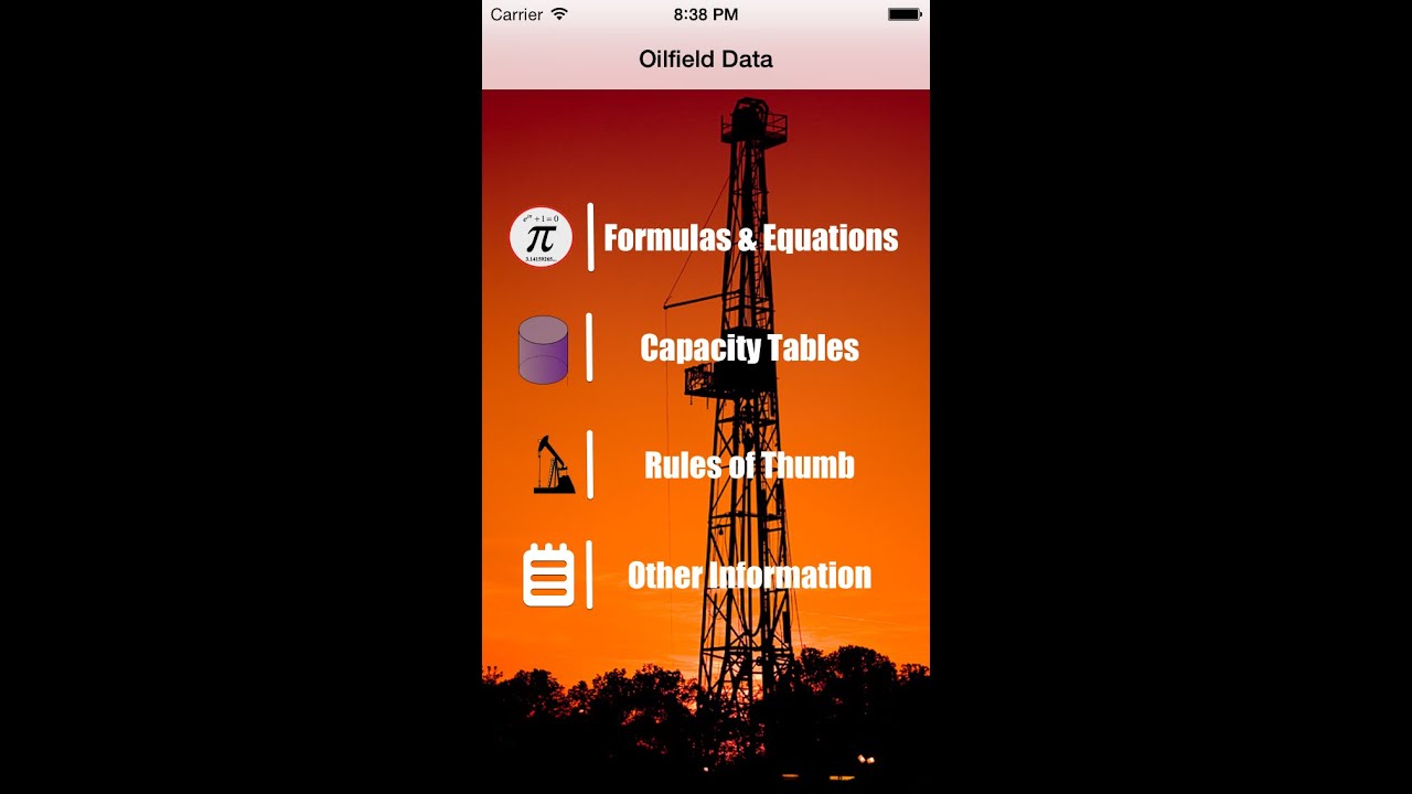 OilField Formulas for HandyCalc