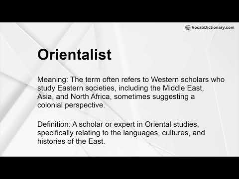 Orientalist Meaning
