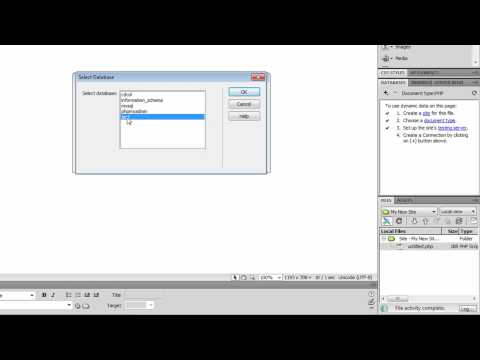 Setting up a PHP / MySQL Database Connection in Dreamweaver