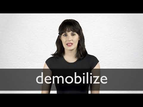 DEMOBILIZE - Meaning & Translations | Collins English Dictionary