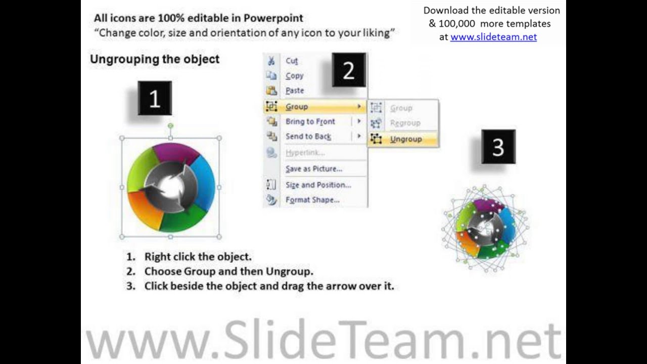 circular arrows process flow chart powerpoint templates pptx