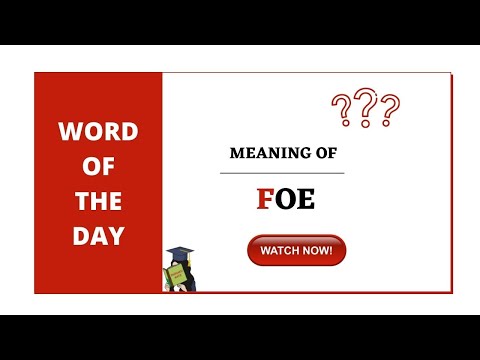 MEANING OF FOE | ENGLISH VOCABULARY