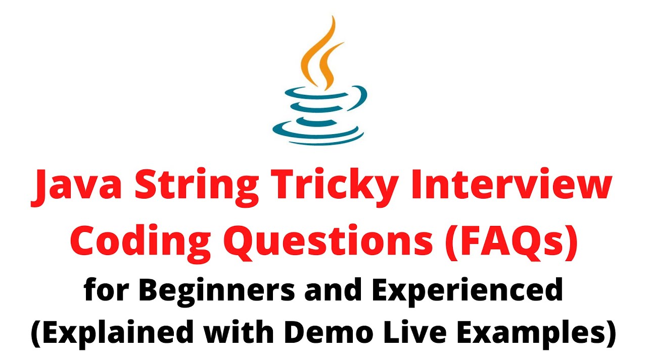 Java String Tricky Interview Coding Questions
