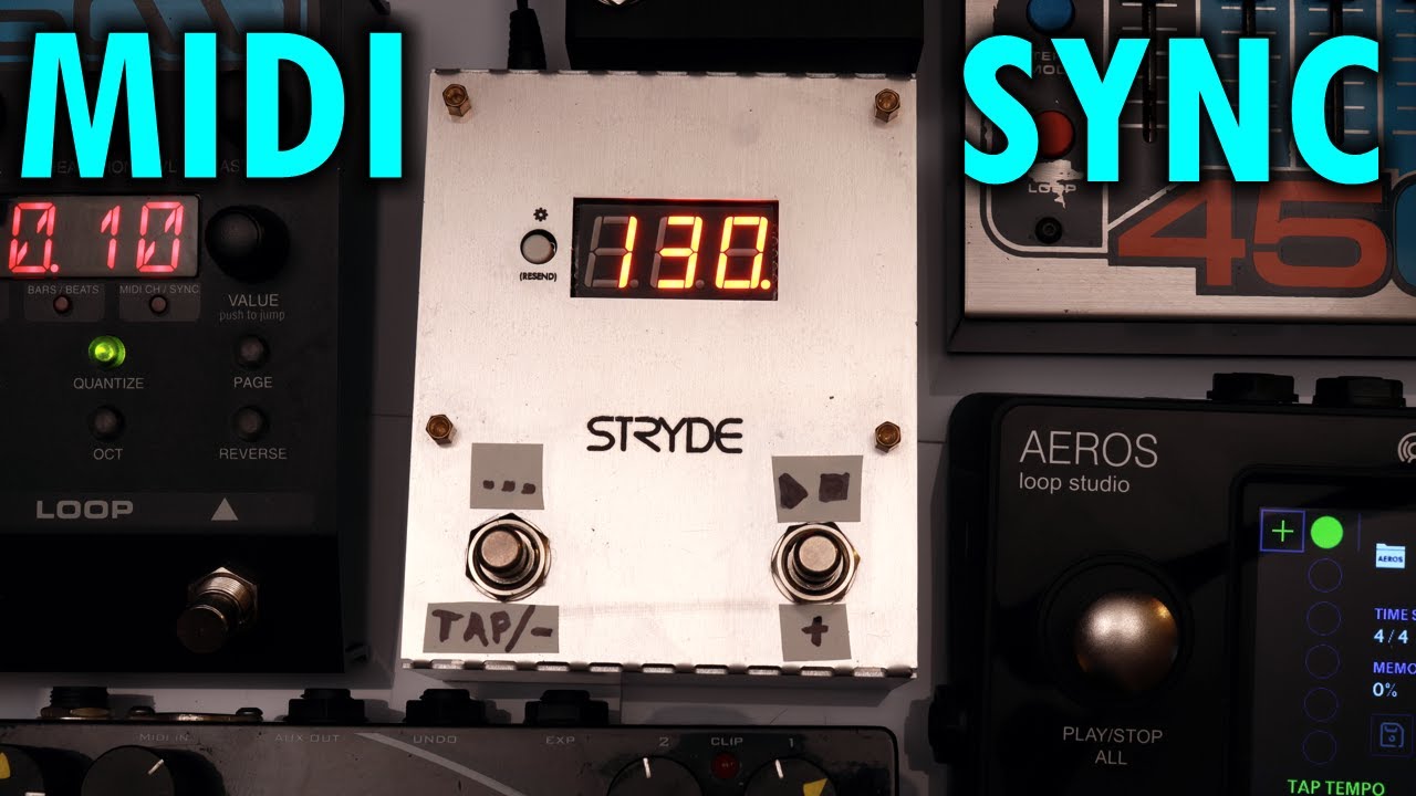 Custom made MIDI Master Clock and Transport pedal - Aeros Loop Studio ...