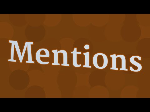 MENTIONS pronunciation • How to pronounce MENTIONS