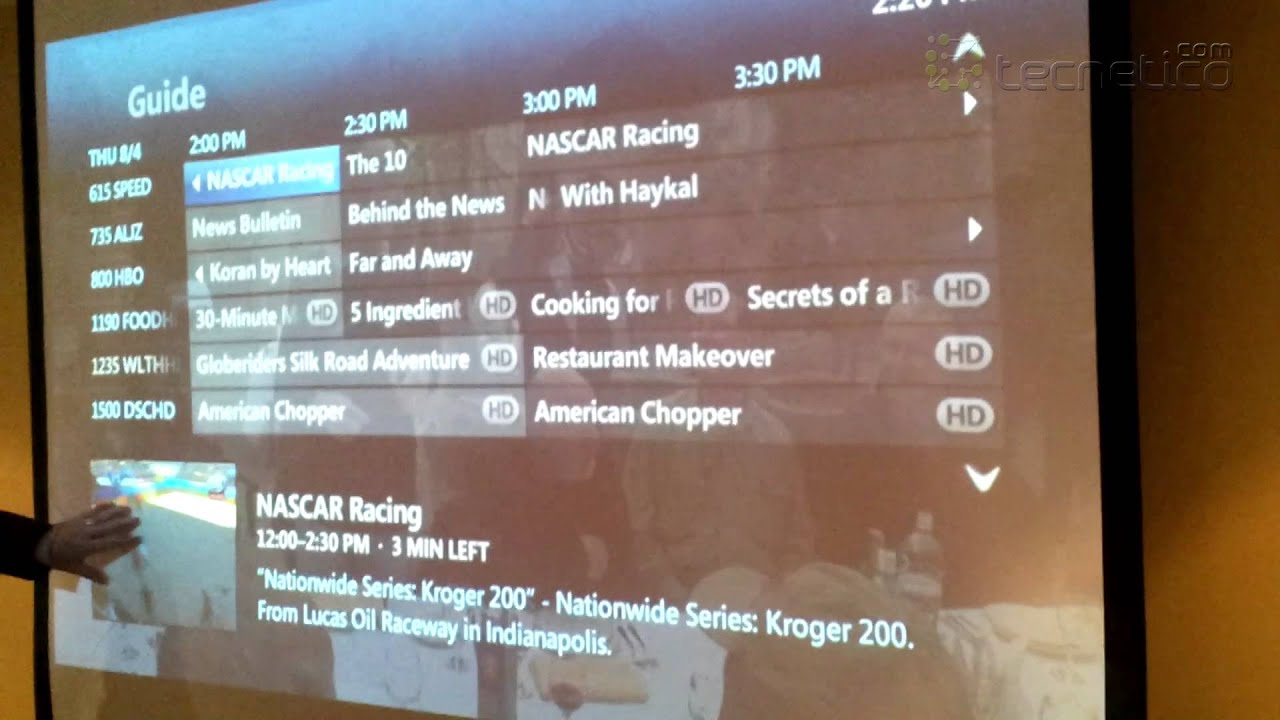 Demostración de funciones del servicio basado en IPTV Claro TV