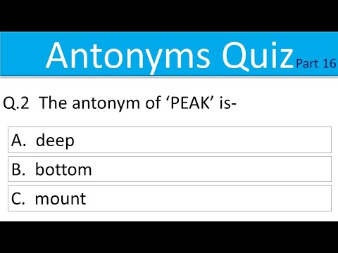 Antonyms 16 | Antonyms and Synonyms Quiz | #shorts