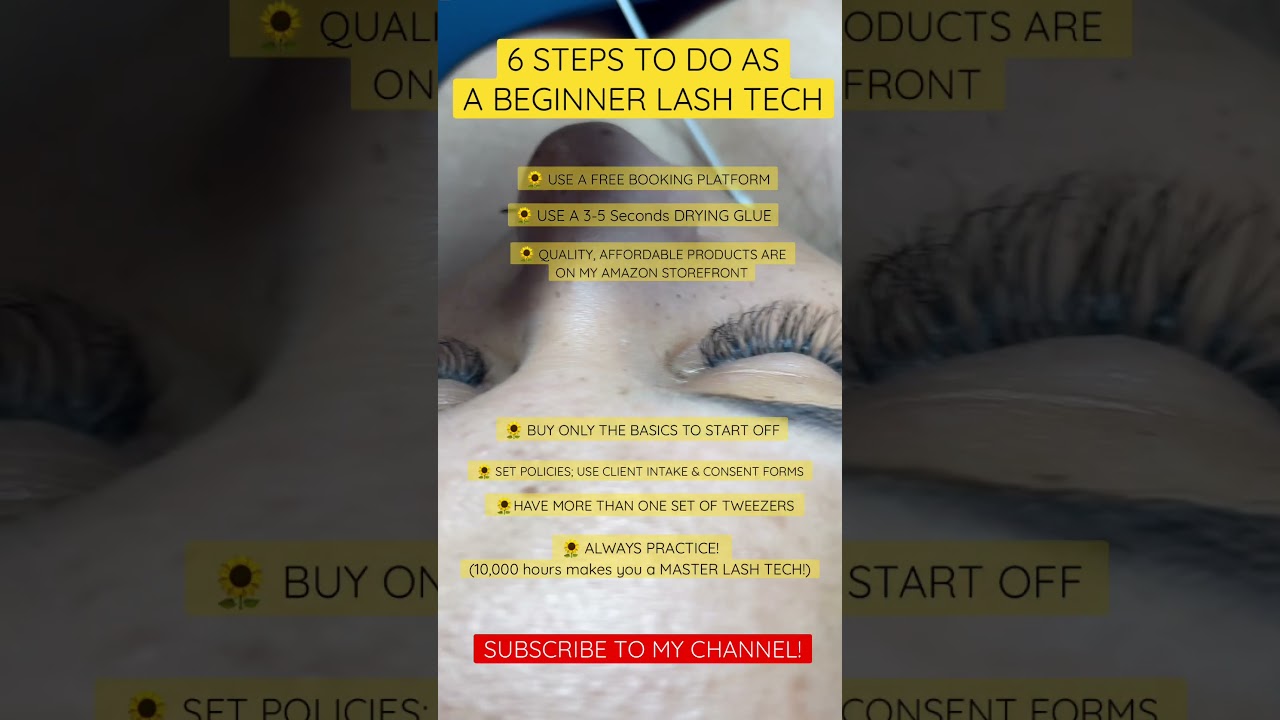 6 TIPS FOR BEGINNER LASH TECHS #lashextensions #lashtech #lashes #beginnerlashtech #lashtrainer