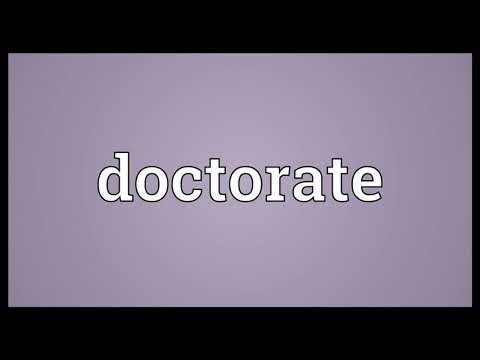 Doctorate Meaning