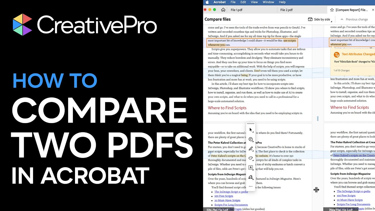 Acrobat: How to Compare Two PDFs